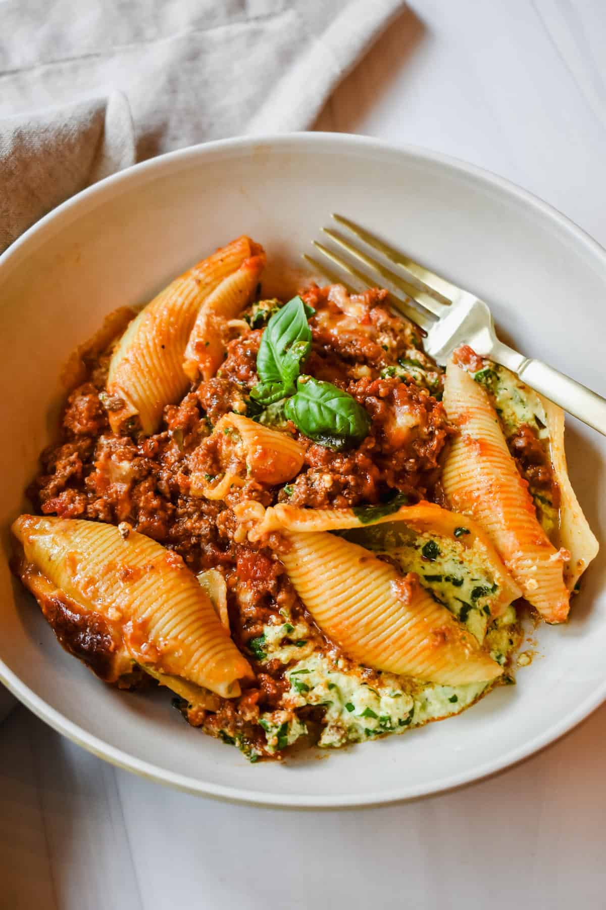 Lasagna Stuffed Shells - Easy Eats Dietitian