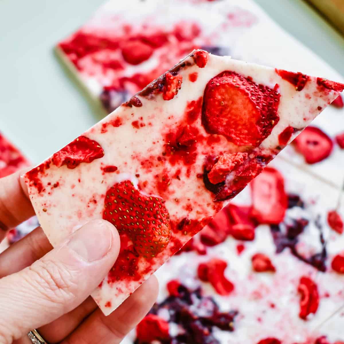 Easy 4-Ingredient Yogurt Bark Recipe with Chia Jam - Easy Eats Dietitian
