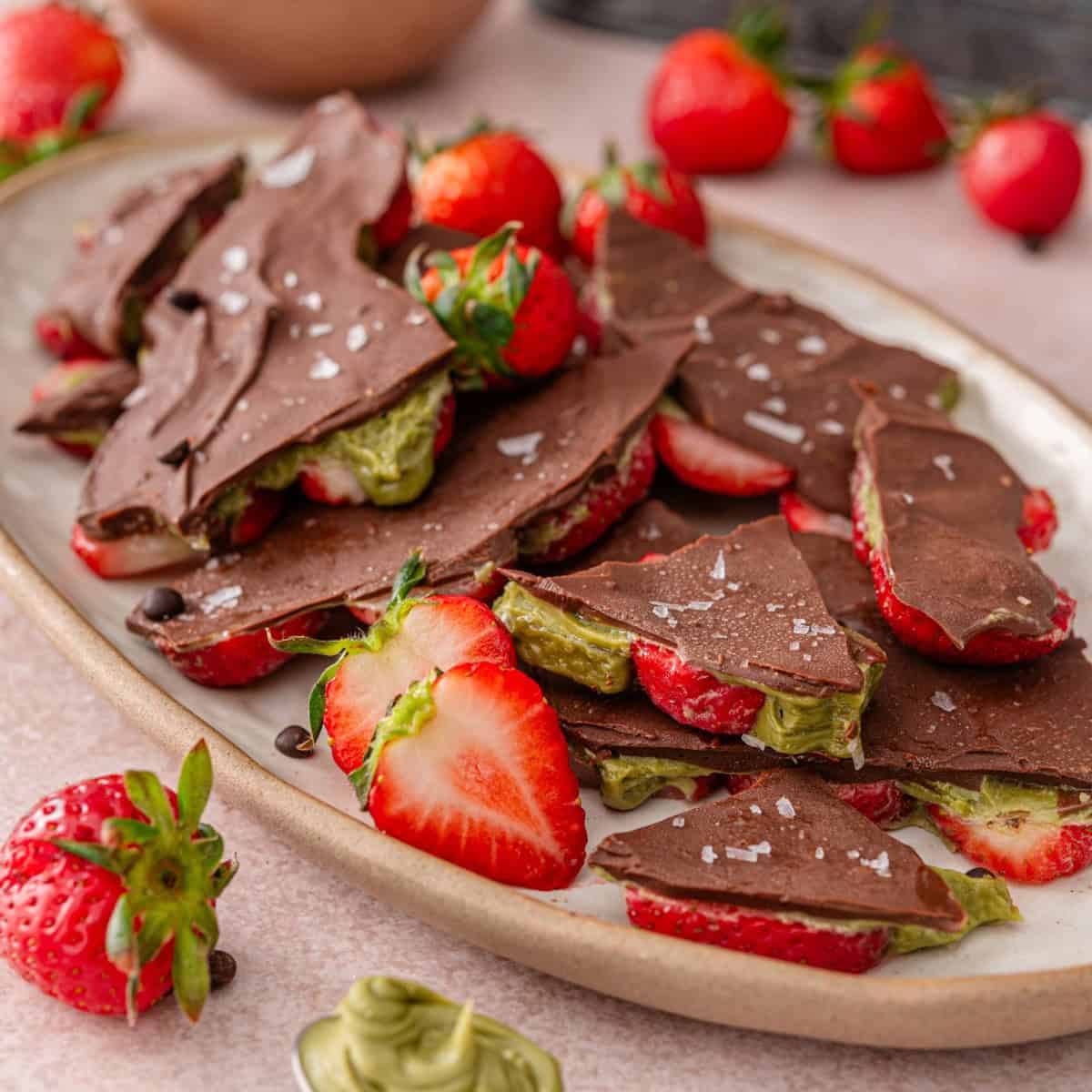 Easy Dubai Chocolate Strawberry Bark - Easy Eats Dietitian